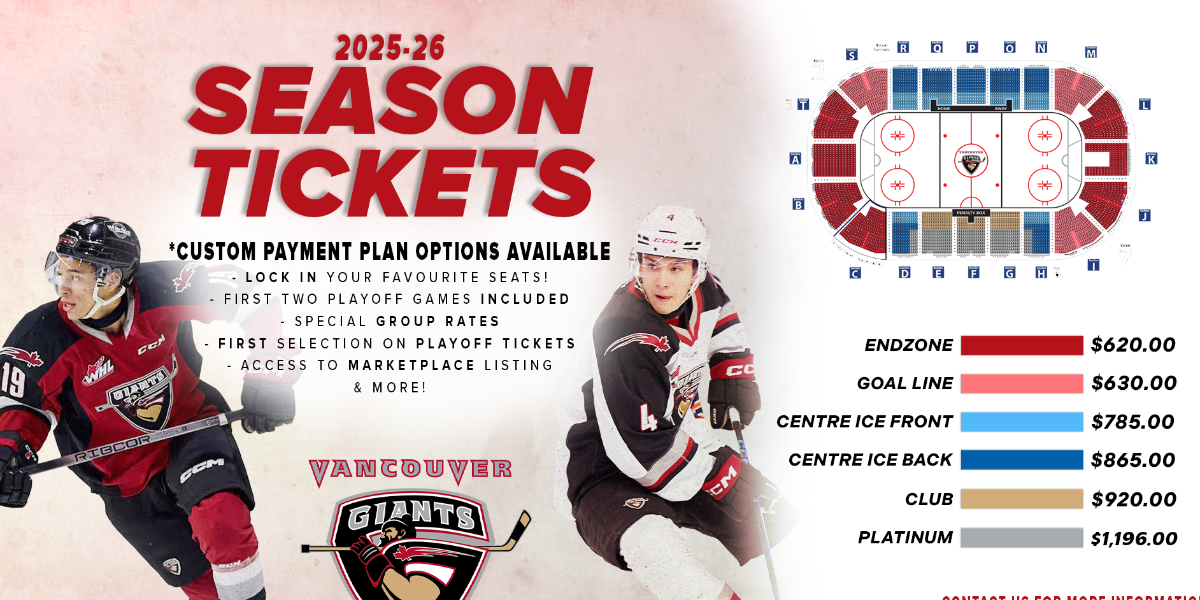 Giants Season Ticket Holders - Vancouver Giants · Showpass